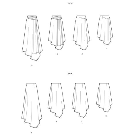 43 Designs Asymmetrical Skirt Sewing Pattern Nadeanfaizaan