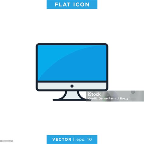 데스크톱 모니터 아이콘 벡터 스톡 일러스트 디자인 템플릿입니다 0명에 대한 스톡 벡터 아트 및 기타 이미지 0명 Lcd Tv 인물 Istock
