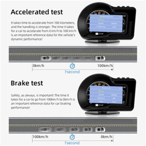 Obd2 Gps Hud Head Up Display Car Digital Gauge Speedometer Water Temp