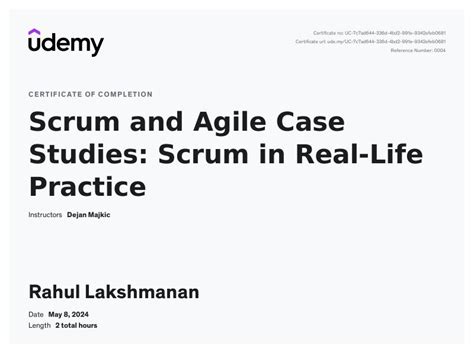 Rahul Lakshmanan On Linkedin Just Finished The Course Scrum And Agile