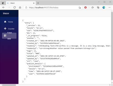 Call Contentstack Https Json Apis From Asp Net Blazor Clients