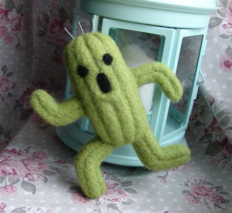 Needle Felted Cactuar That My Mom Made Rfinalfantasy