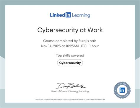 Suraj Sambath Kumar On Linkedin Certificate Of Completion