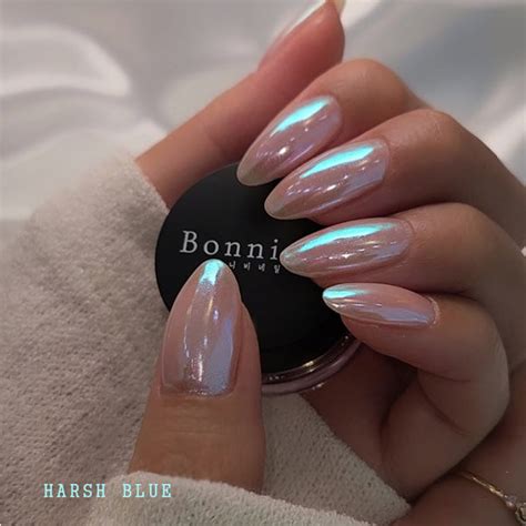 Bonniebee Harsh Blue Iridescent Chrome Powder Sweetie Nail Supply