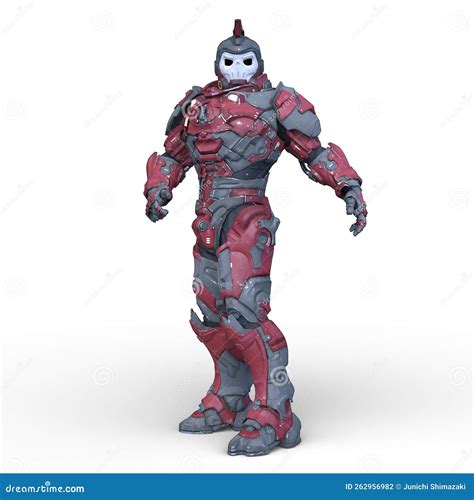 3d Rendering Of A Skeletal Face Robot Stock Illustration Illustration