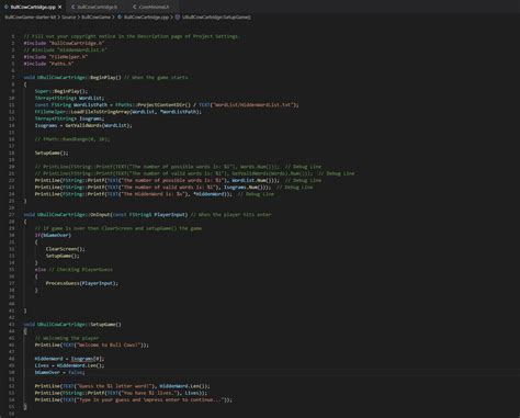 Bulls And Cows Setupgame Function And Variable Scope Ask Gamedevtv
