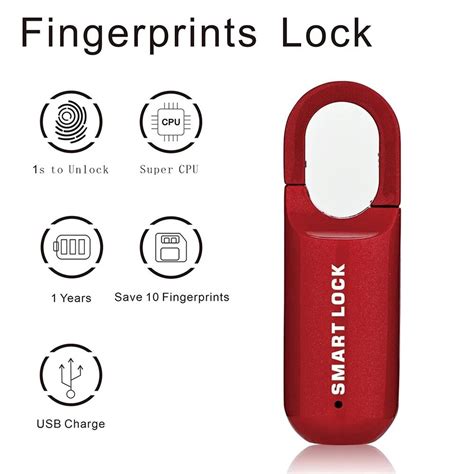 迷你指紋掛鎖 Usb 無鑰匙行李鎖電子鎖智能生物識別指紋門鎖旅行快速解鎖 蝦皮購物