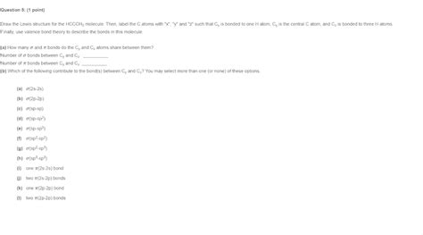 Solved Question Point Draw The Lewis Structure For Chegg