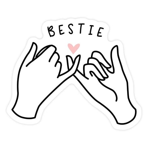 Bestie Magnet Besties Vinyl Sticker Birthday Stickers