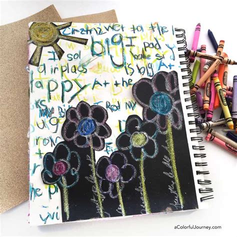 Lets Play With Sandpaper To Make A Faux Chalk Drawing Carolyn Dube