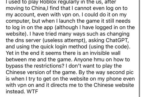 Cannot Bypass Roblox Restrictions In China Even With Vpn On Hackers Hmu R Robloxhackers