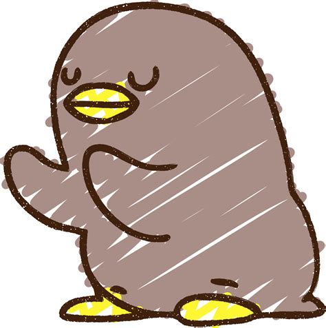 Penguin Chalk Drawing 12215036 Vector Art At Vecteezy