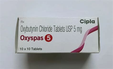 Oxyspas 5 Mg Tablet Oxybutynin Chloride Tablets Cipla Ltd At Rs 153
