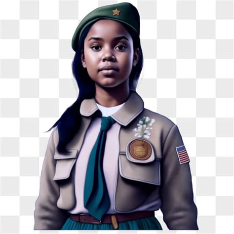 Download Confident Girl Scout Poses With Hands On Hips Png Online