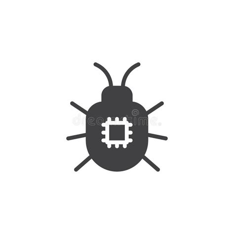 Computer Bug Vector Icon Stock Vector Illustration Of Simple