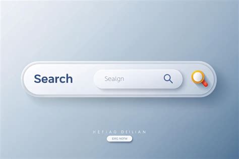 premium photo 3d search bar illustration navigation and search