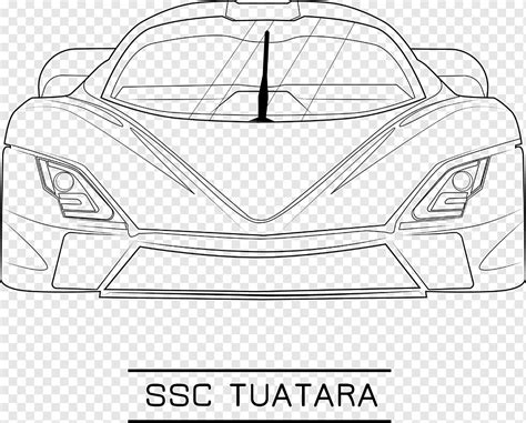 Ssc Tuatara Car Model Front View Outline Png PNGWing