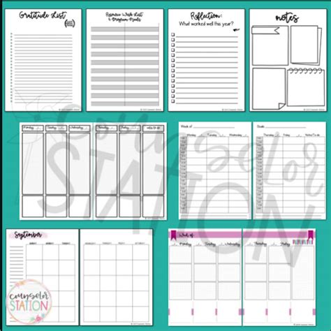 School Counselor Planner And Binder Printable Editable And Undated