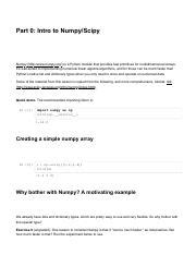 Part0 Pdf Part 0 Intro To Numpy Scipy Numpy Numpy Org Is