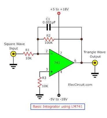 Simple LM741 Circuits ElecCircuit Com
