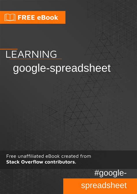 (PDF) google-spreadsheet - RIP Tutorial · Chapter 1: Getting started with google-spreadsheet 2 ...