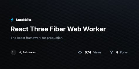 React Three Fiber Web Worker StackBlitz