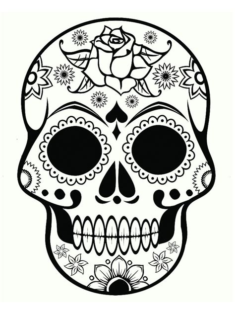 Dessin Tete De Mort Halloween F