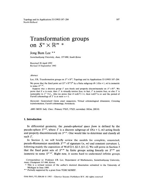Pdf Generalized Spherical Space Forms