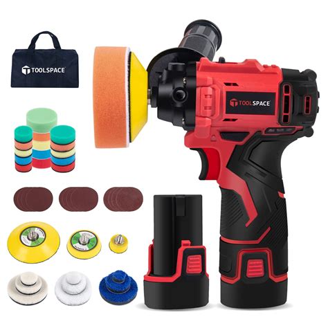 TOOLSPACE Get A Professional Finish With TOOLSPACE Cordless Car Polisher Tool Set 46pcs