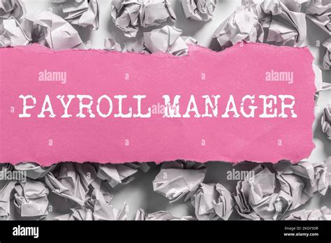 Conceptual Display Payroll Manager Conceptual Photo Maintains Payroll