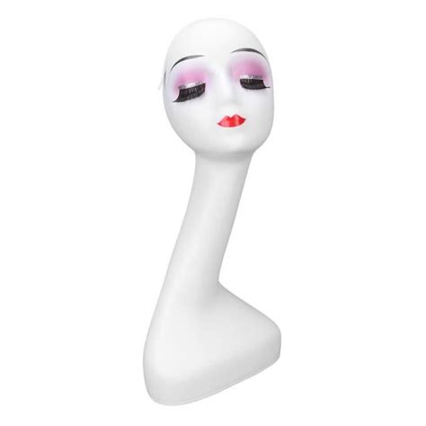 Tête de mannequin femme 50cm 19 7 pouces élégante perruque présentoir
