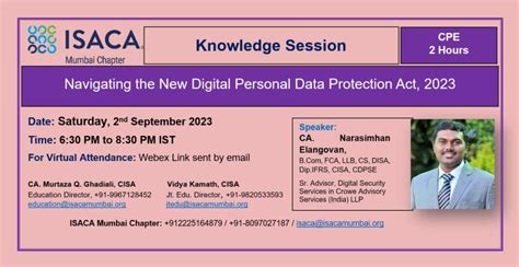 Isaca Mumbai Chapter On Linkedin Dpdpact2023 Dpdpact Dpdpa Isaca Dataprotection Privacy…