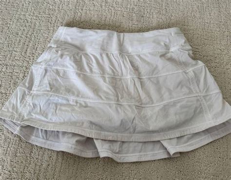 Lululemon Pace Rival Skirt White Size Off Retail From Bailey