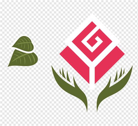 핑크 꽃 로고 플로리스트 리 로즈 만족 잎 로고 색깔 Png Pngwing