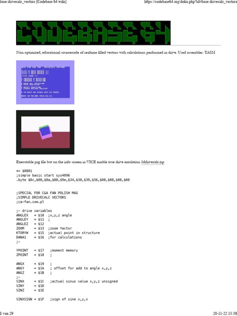 Base Drivecalc Vectors Codebase 64 Wiki Pdf Euclidean Geometry