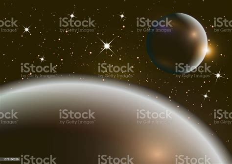 우주 행성 하늘 별과의 환상적인 배경 벡터 일러스트입니다 0명에 대한 스톡 벡터 아트 및 기타 이미지 0명 갈색 검은색 Istock