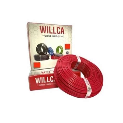Willca Sqmm Red Single Core Fr Multistrand Pvc Insulated Unsheathed Industrial Cable Length