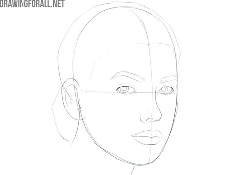 How To Draw Female Face Side View