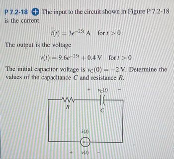Answered P7 2 18 The Input To The Circuit Shown In Figure P 7 2 18 Is
