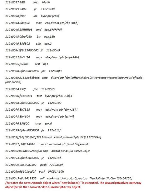an analysis of microsoft edge chakra newscobjectnoctor array type
