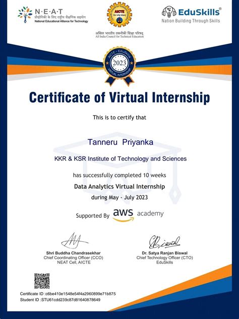 Completed Virtual Internship On Data Analytics Tanneru Priyanka