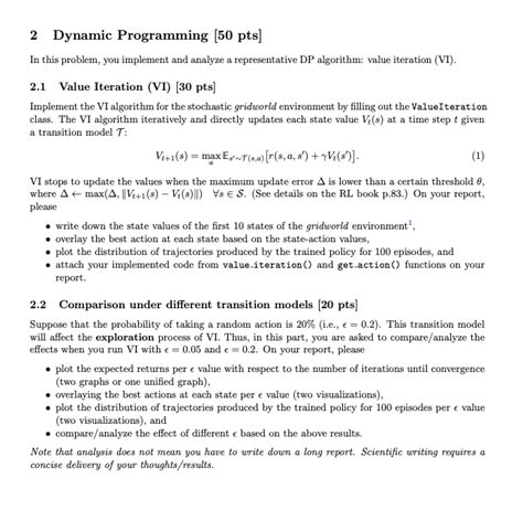 2 dynamic programming [50 pts] in this problem you