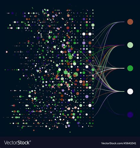 Abstractly Arranged Dots Are Connected By Lines Vector Image