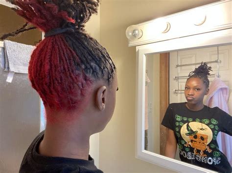 Peekaboo Locs Red ️ In 2024 Short Locs Hairstyles Locs Hairstyles