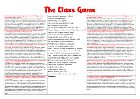 The Class Game Mary Casey Teaching Resources