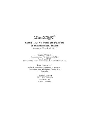 Fillable Online Musixtex Texdoc Online Tex And Latex Documentation Fax Email Print Pdffiller