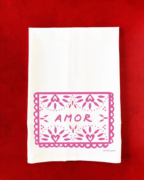 Amor Papel Picado Tea Towel — Kimball Prints