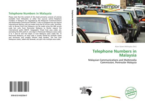 Telephone Numbers In Malaysia 978 613 9 02354 7 6139023548 9786139023547
