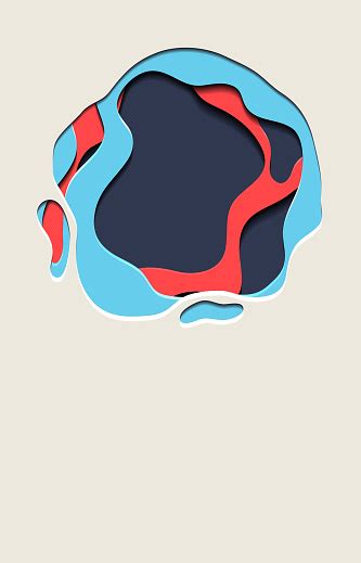 3d 요소와 파스텔 색상에 세로 배너 종이 잘라 벡터 템플릿 0명에 대한 스톡 벡터 아트 및 기타 이미지 0명 3차원 형태 개념 Istock