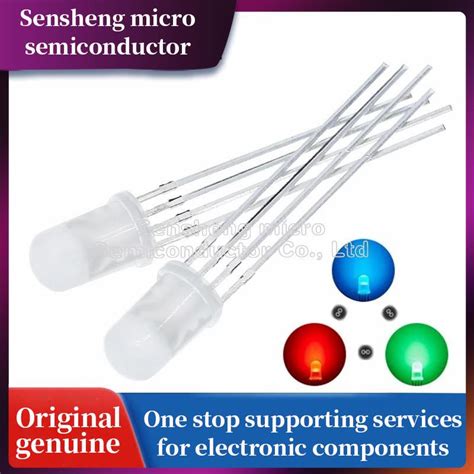 100pcs 5mm Rgb Led Common Cathode Common Anode Tri Color Emitting